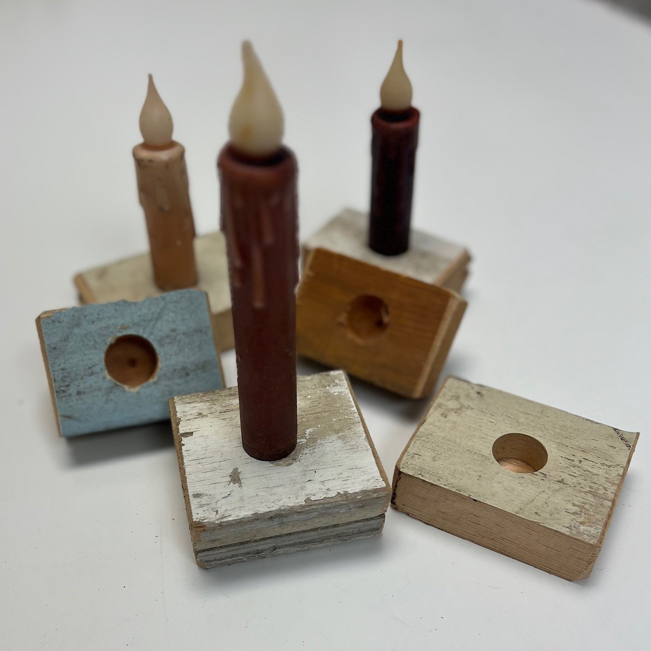 RUSTIC FARMHOUSE TAPER HOLDER - JanMichaels Art and Home