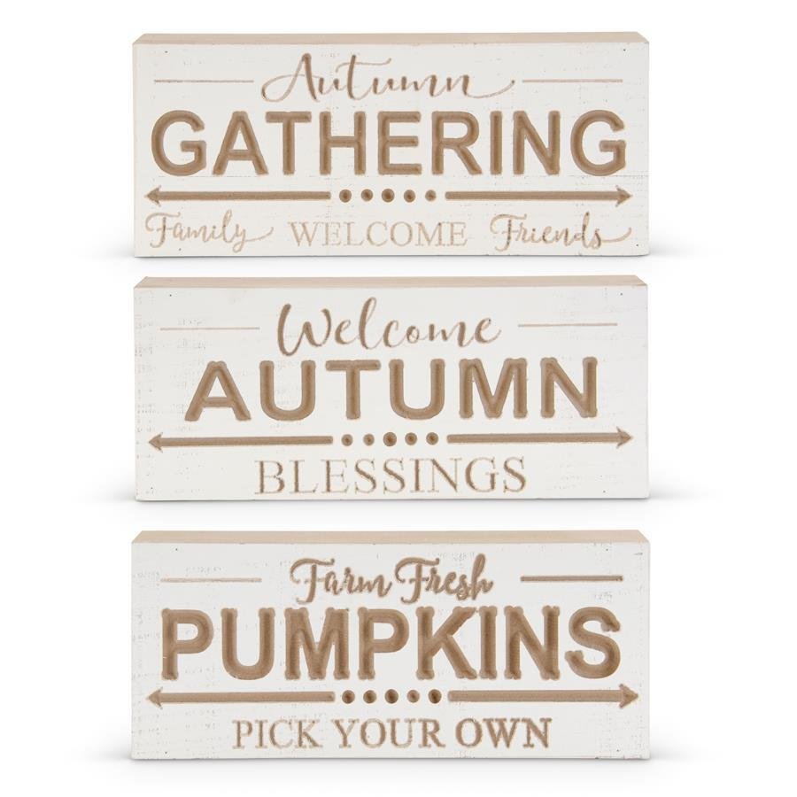Assorted Engraved Wood Harvest Message Wall Signs - JanMichaels Art and ...
