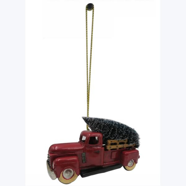 Resin Truck with Tree Ornament - JanMichaels Art and Home
