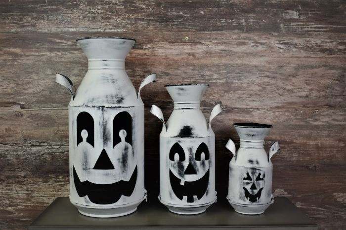 White Pumpkin Milkcans Set of 3 5x9, 6x13 and 8x18in - JanMichaels Art ...