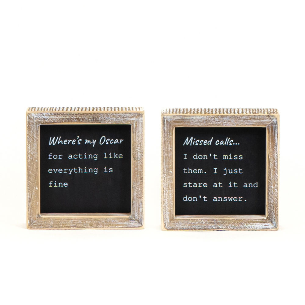 Missed Calls Reversible Sign - JanMichaels Art and Home