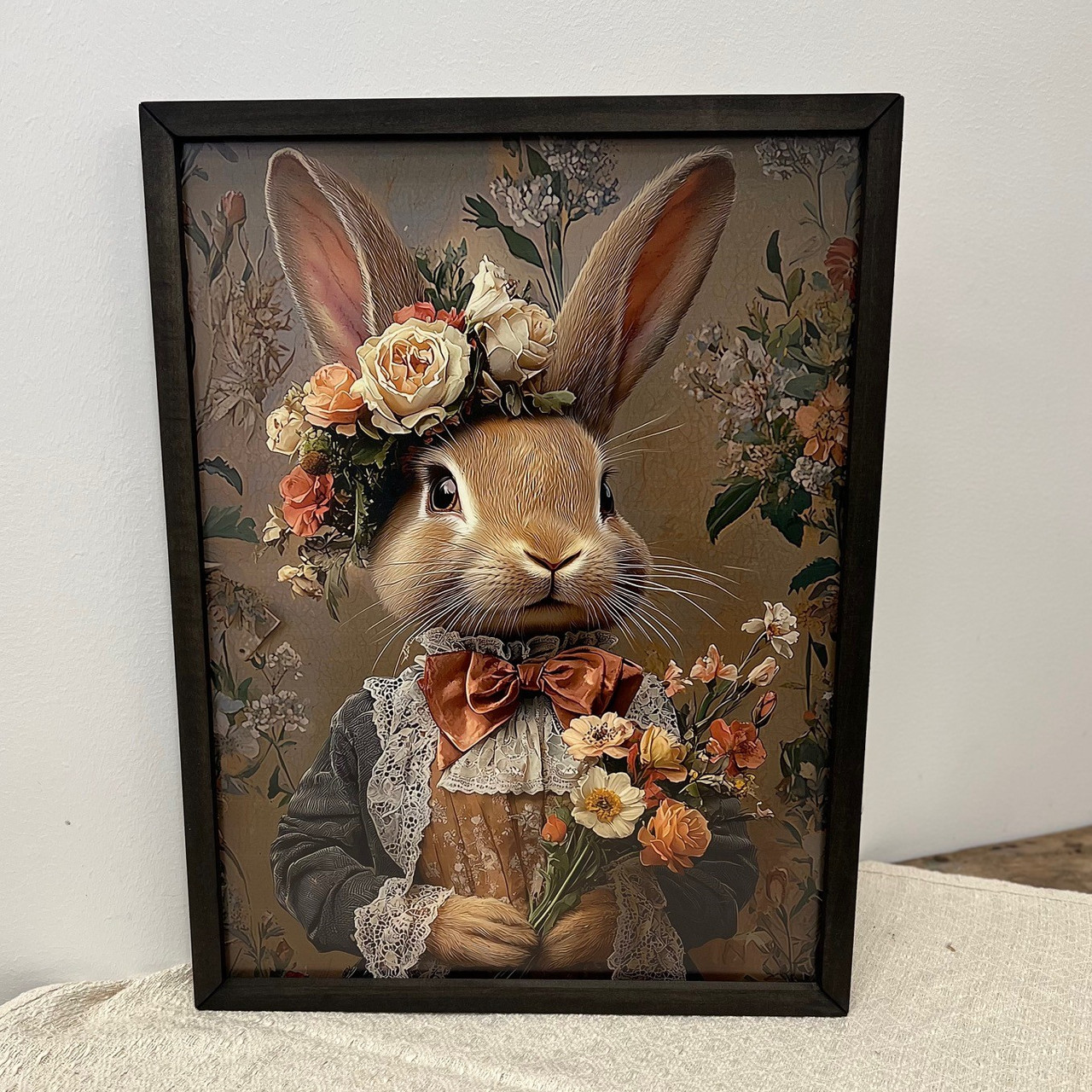 HMK075 Victorian Madame Rabbit Box Frame - JanMichaels Art and Home
