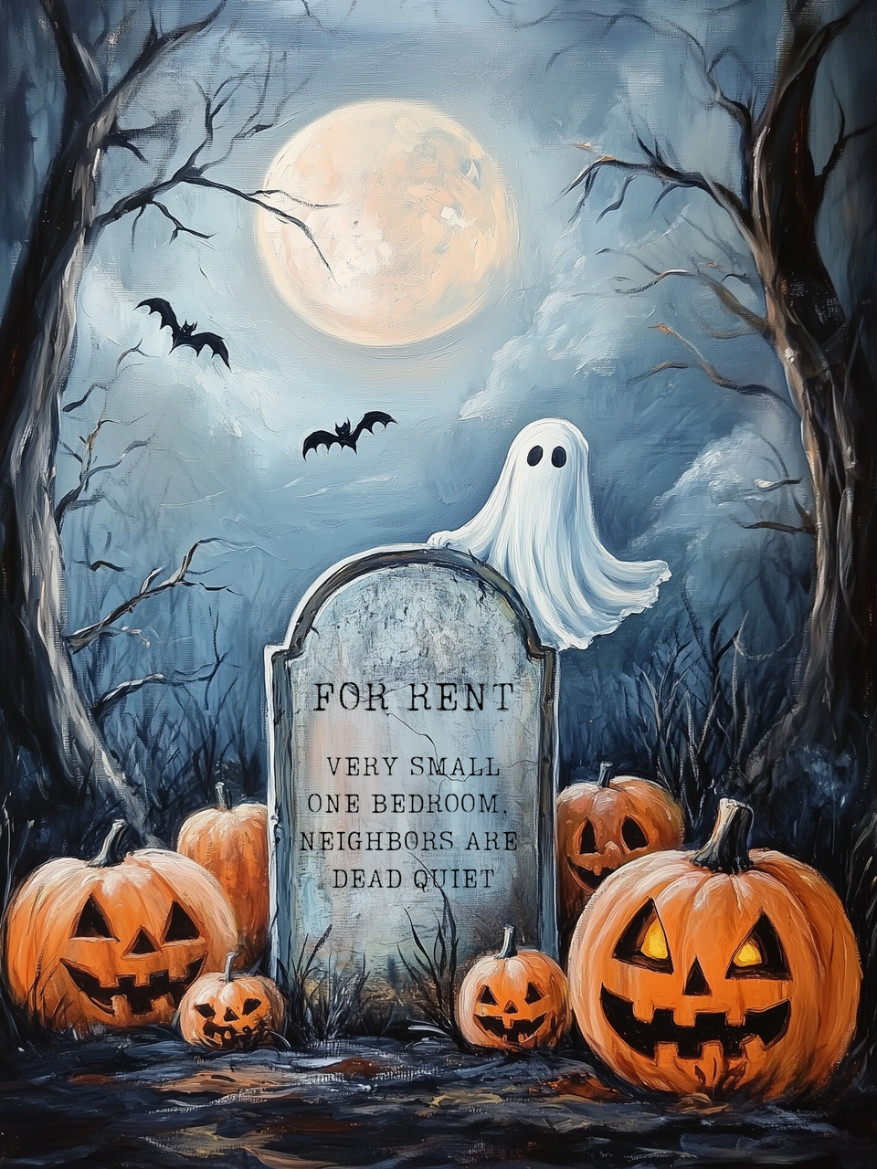 HMK218 Spooky Graveyard Box Frame - JanMichaels Art and Home