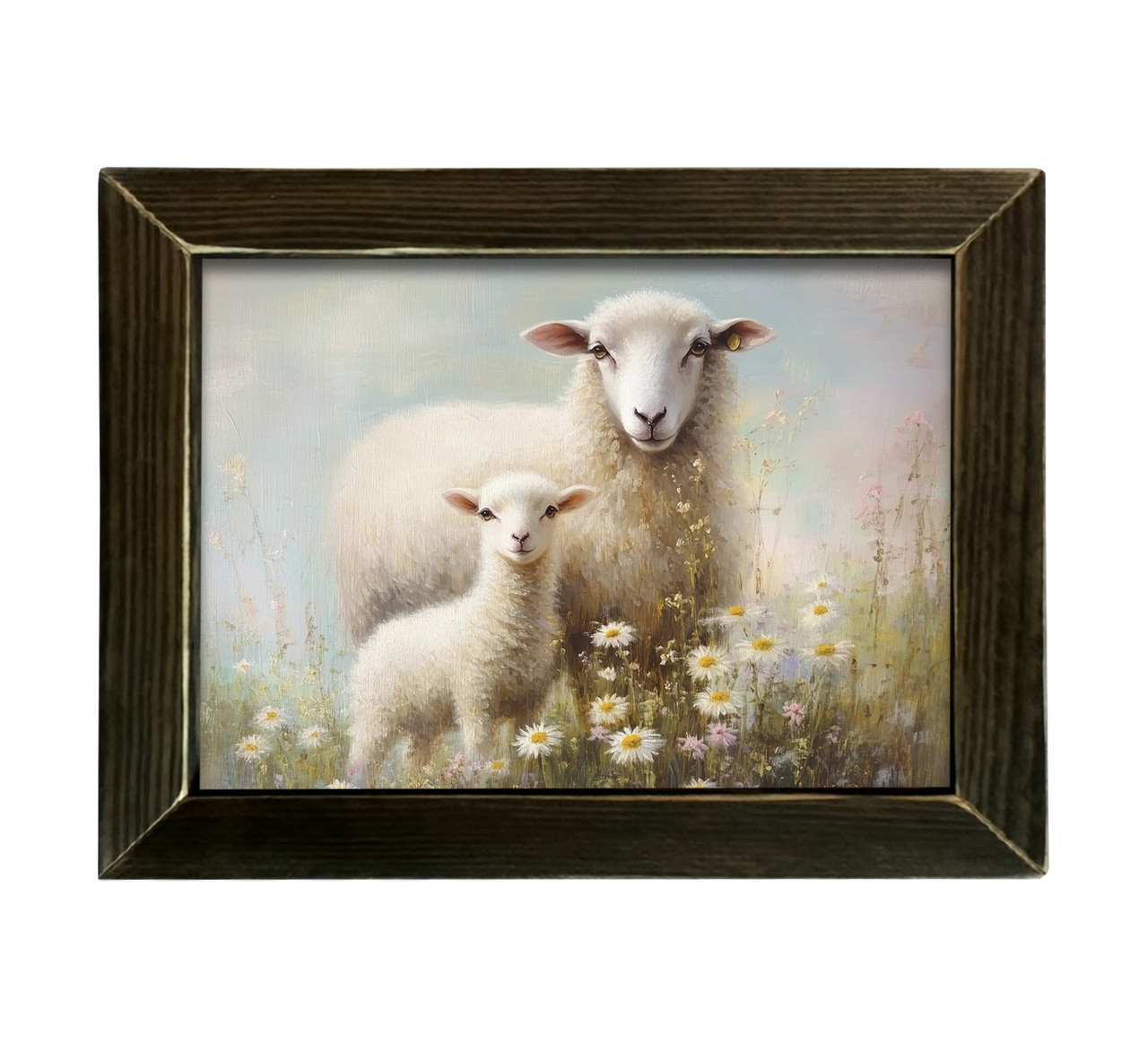 HMK489L Mother and Baby Sheep - JanMichaels Art and Home