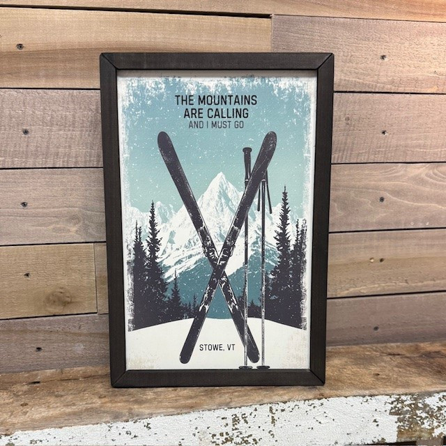 Mountains are Calling Name Drop Box Frame
