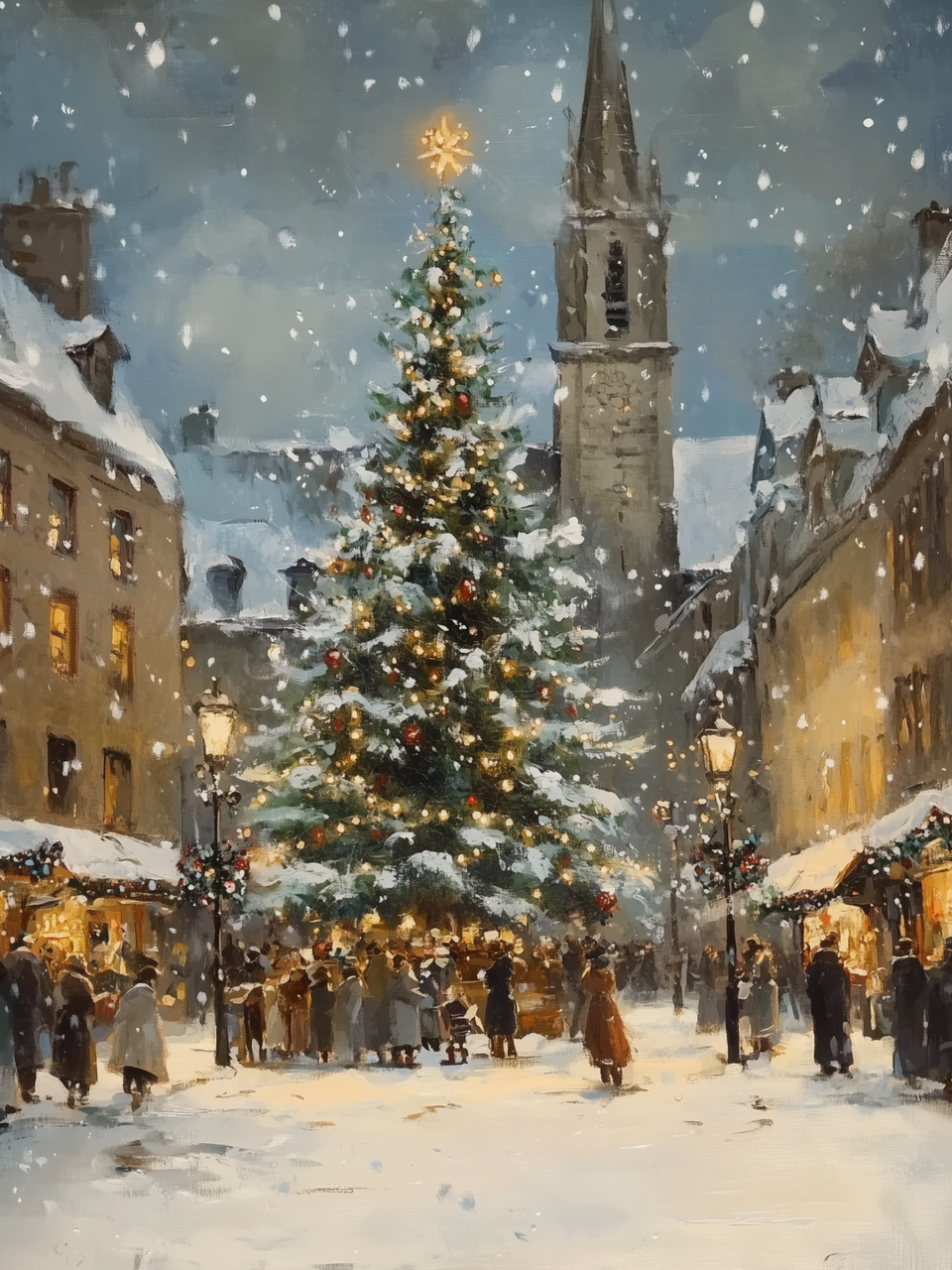 HMK732L Christmas Town Square