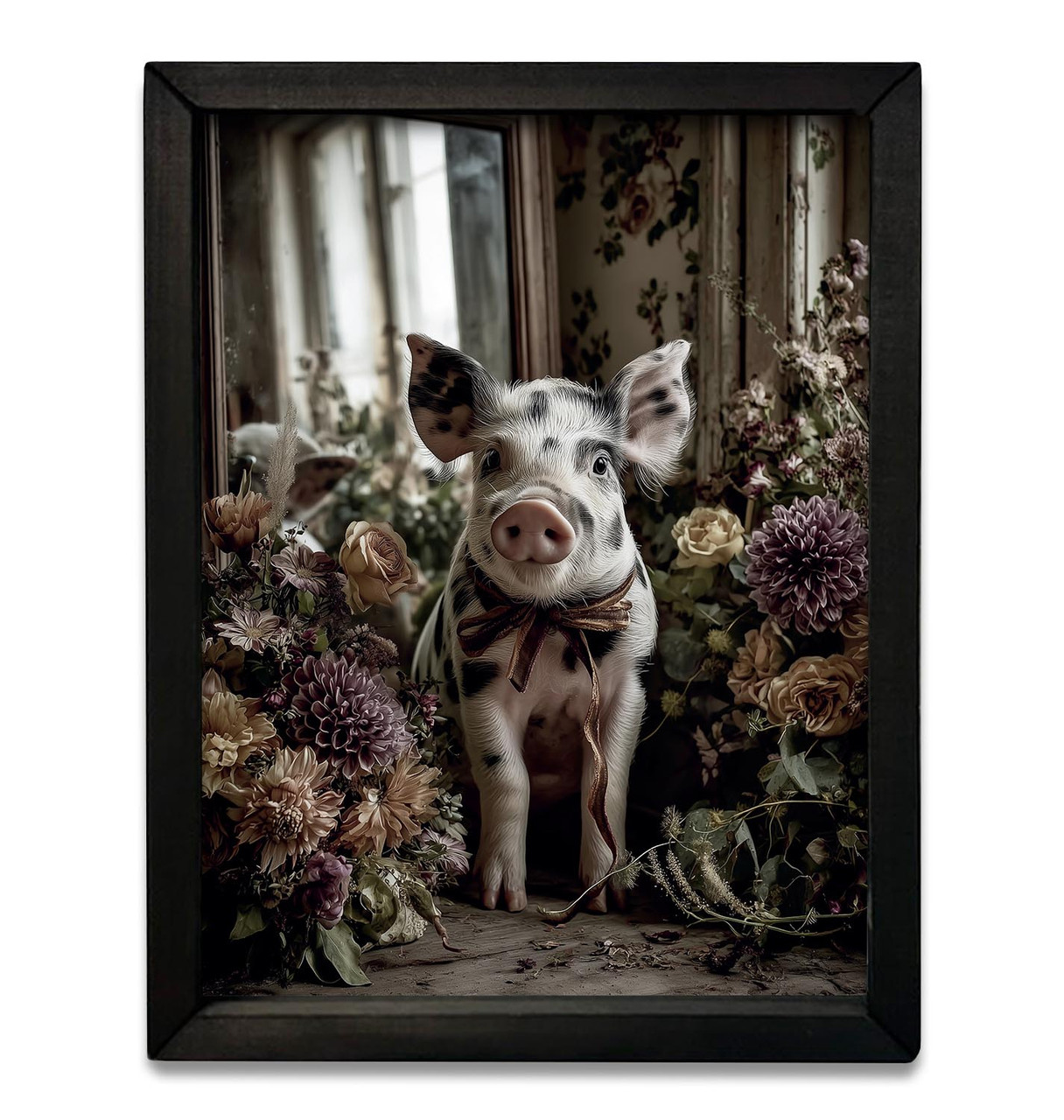 HMK1506 Heirloom Spotted Pig Box Frame - JanMichaels Art and Home