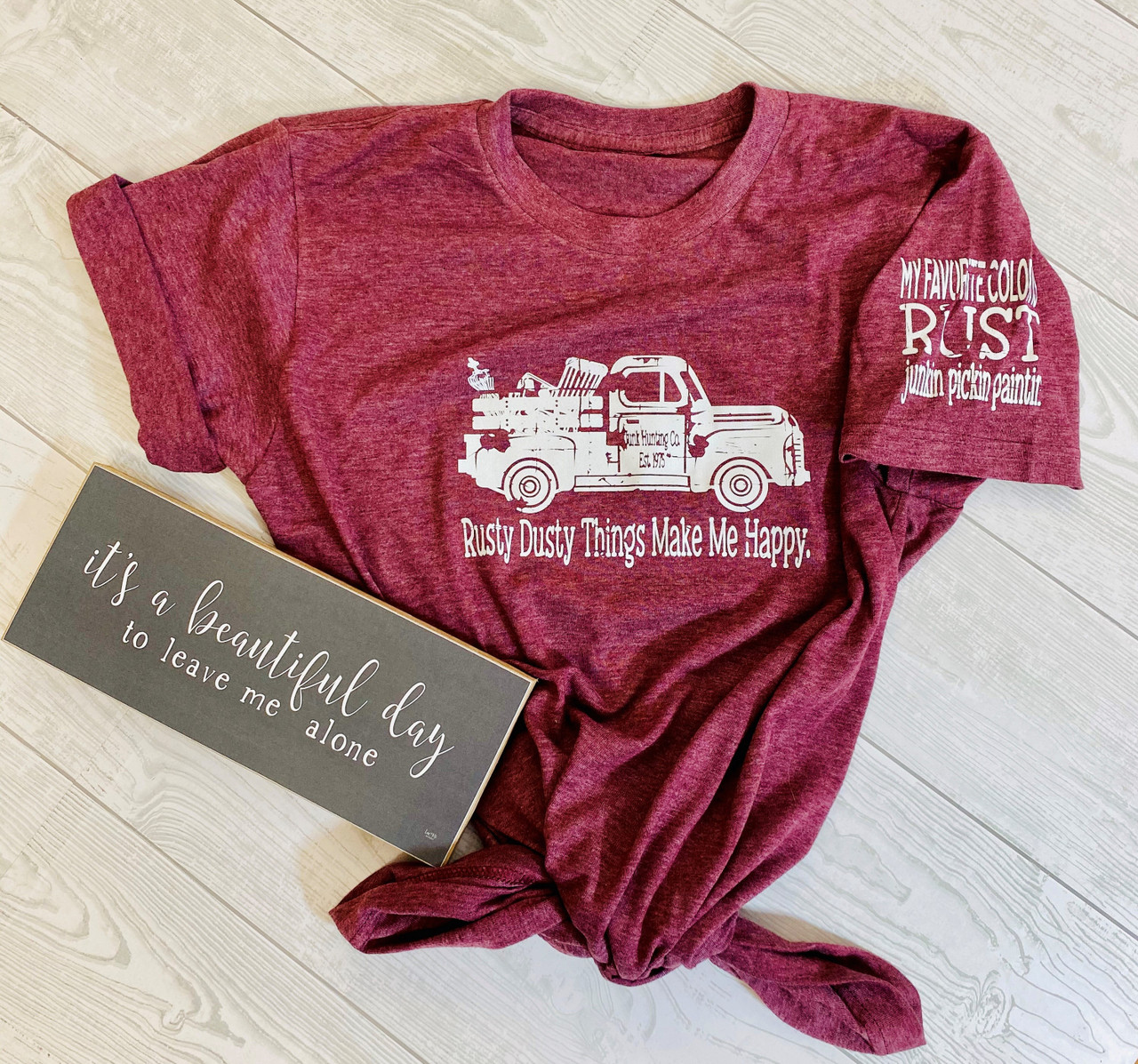 Rusty Dusty Shirt - JanMichaels Art and Home