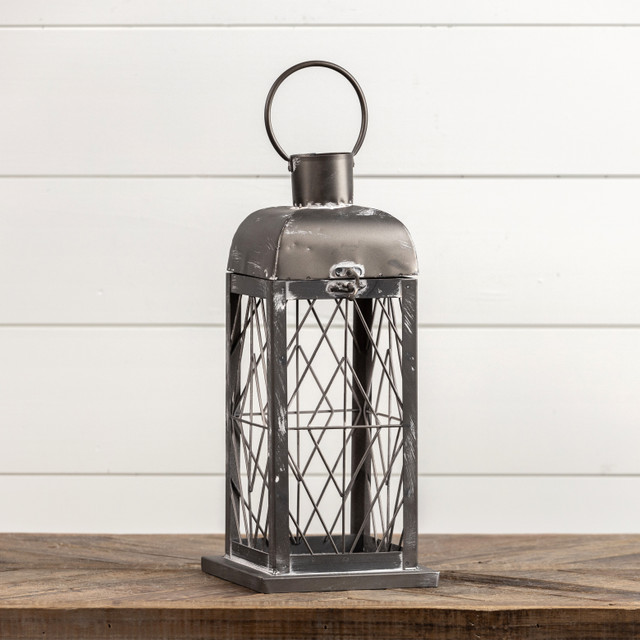 20" AGED BLACK WIRE LANTERN SALE FINAL - JanMichaels Art and Home