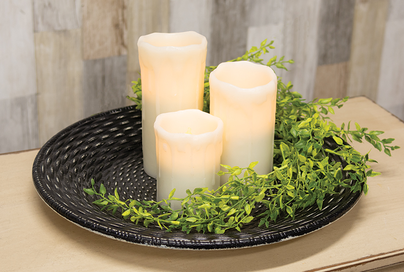 Antiqued Black Basket Weave Plate - JanMichaels Art and Home
