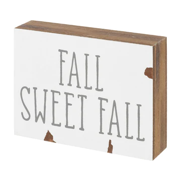 Sweet Fall Chippy Block - JanMichaels Art and Home