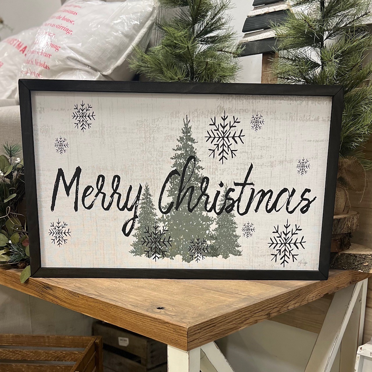YND194 Farmhouse Christmas Canvas Box Frame - JanMichaels Art and Home