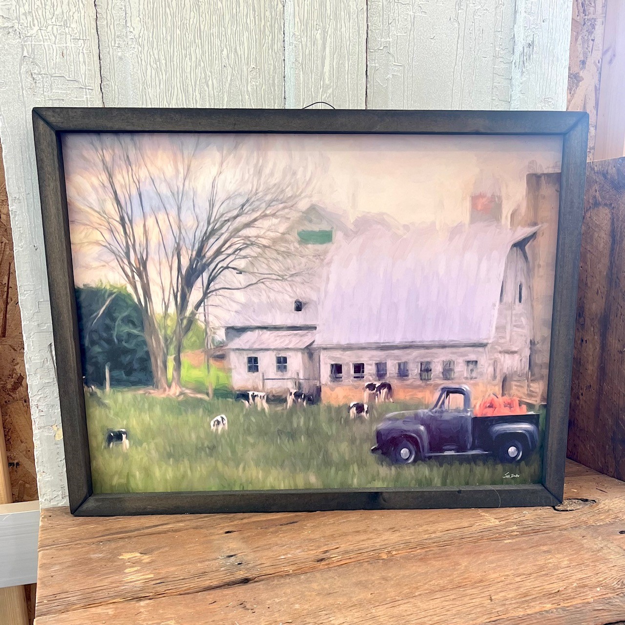 LD3710 Emmit's Dairy Farm Box Frame - JanMichaels Art and Home