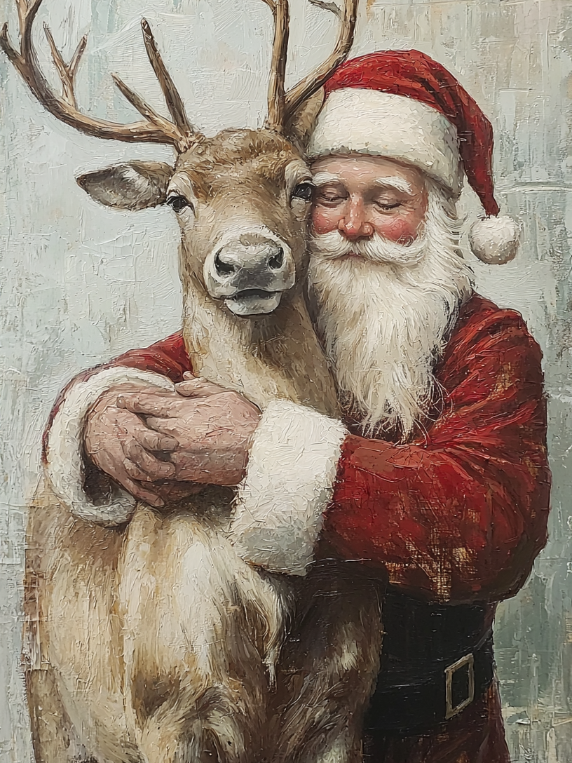 HMK058 Santa's Best Friend Box Frame - JanMichaels Art and Home