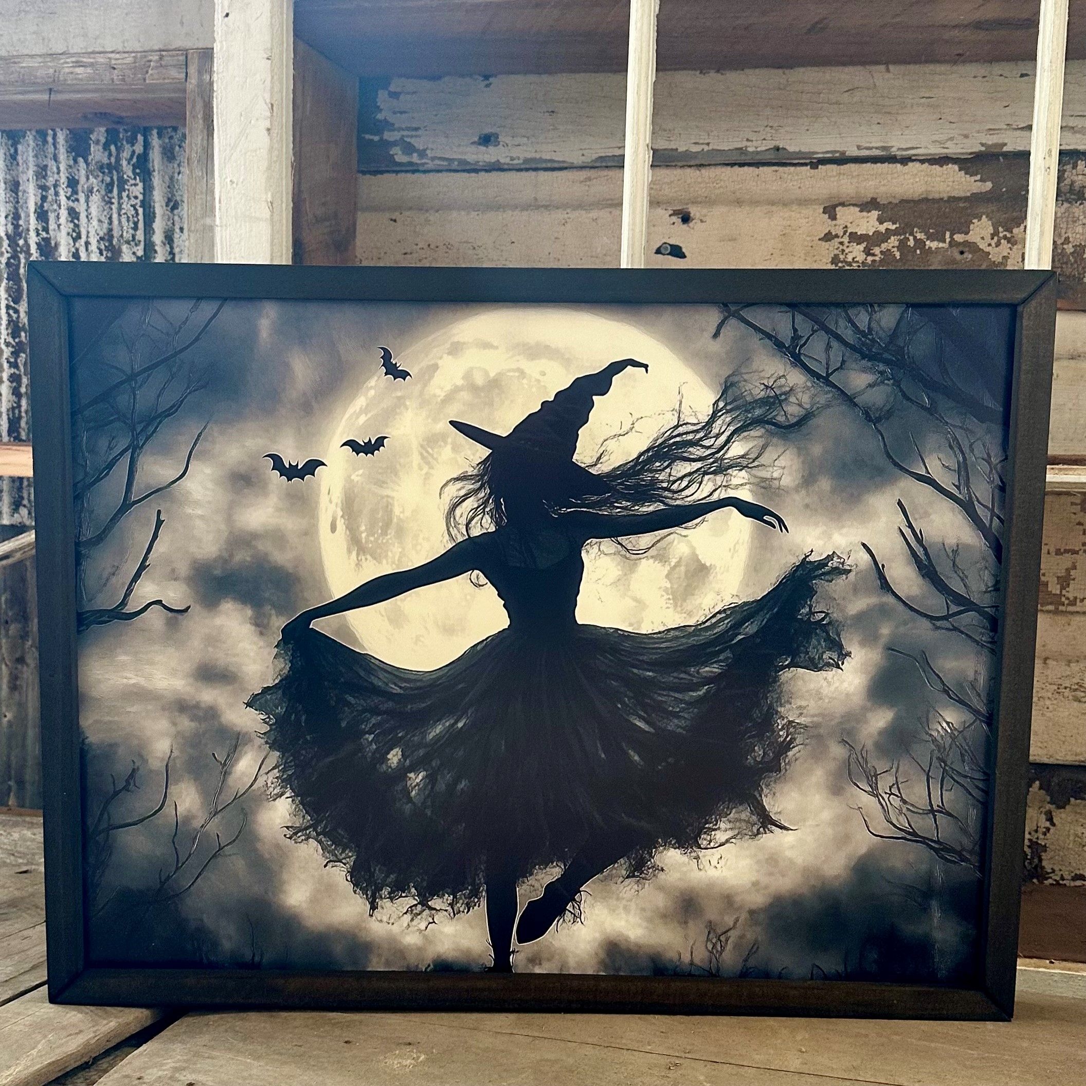 HMK126 Moon Witch Box Frame - JanMichaels Art and Home