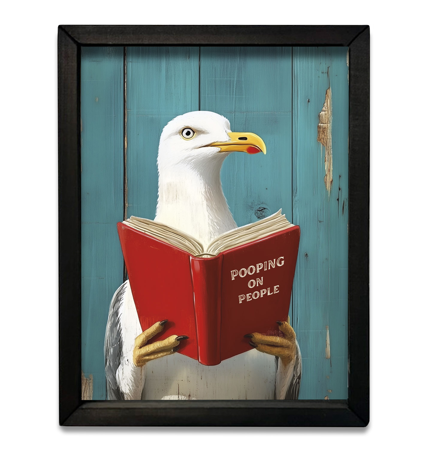 HMK275 Pooping on People Box Frame - JanMichaels Art and Home