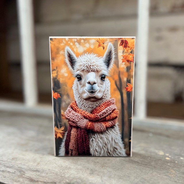 HMK493B Fall Alpaca Block - JanMichaels Art and Home