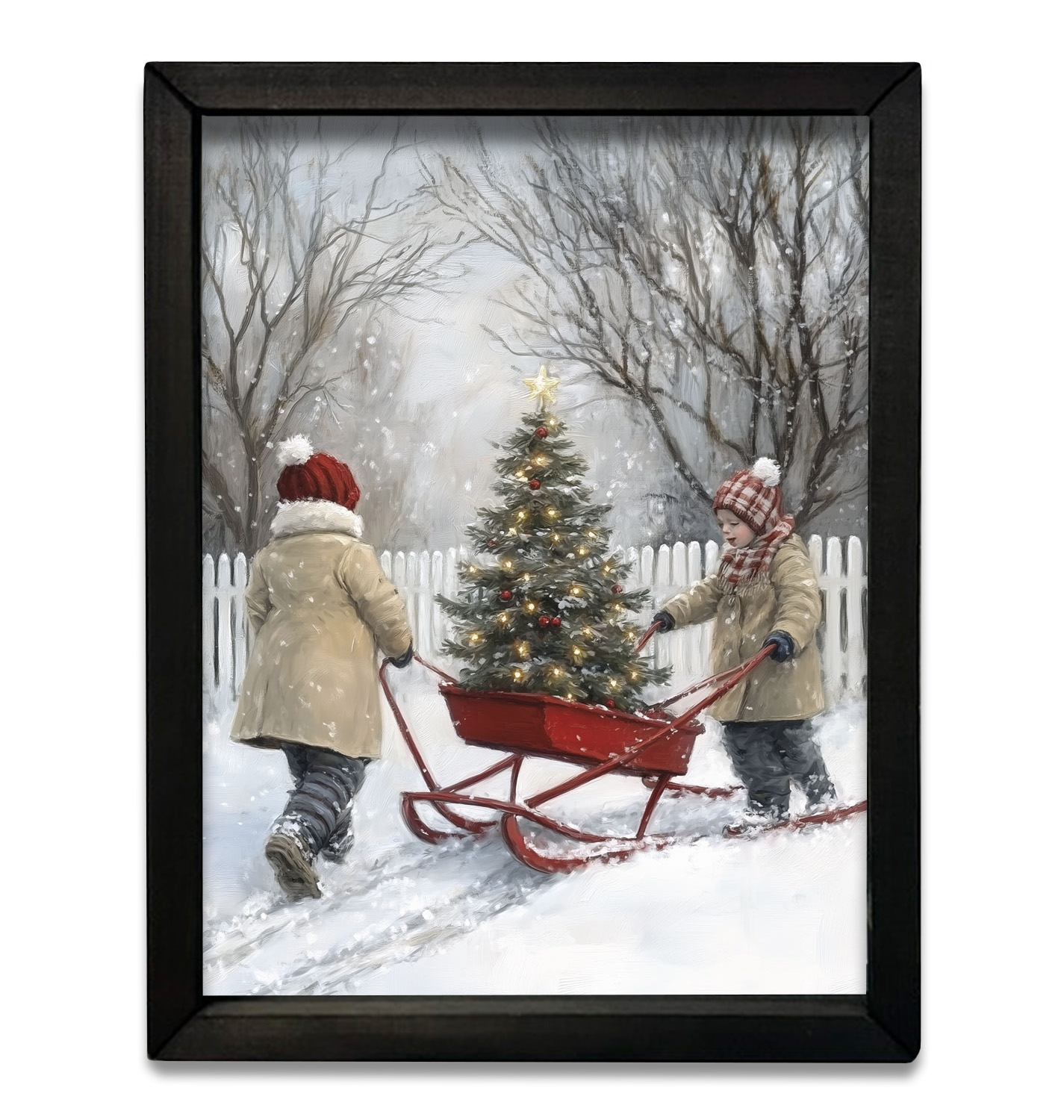 HMK279 Kids in the Snow Box Frame