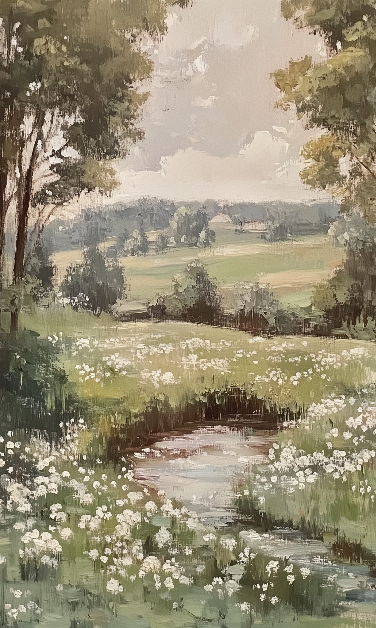 HMK648A Vintage Countryside Painting Arch Frame