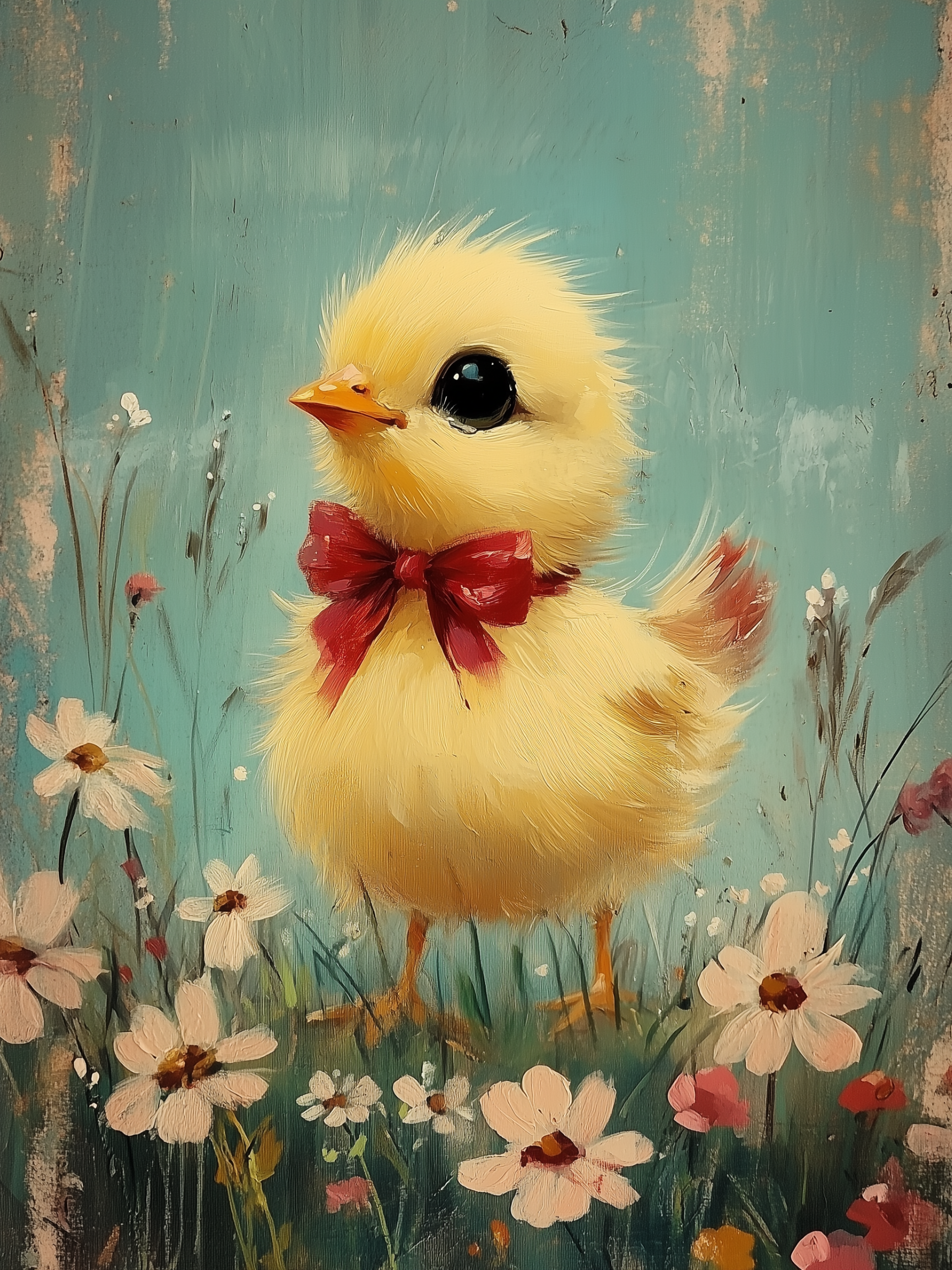 HMK1031B Bow Tie Spring Chick Block