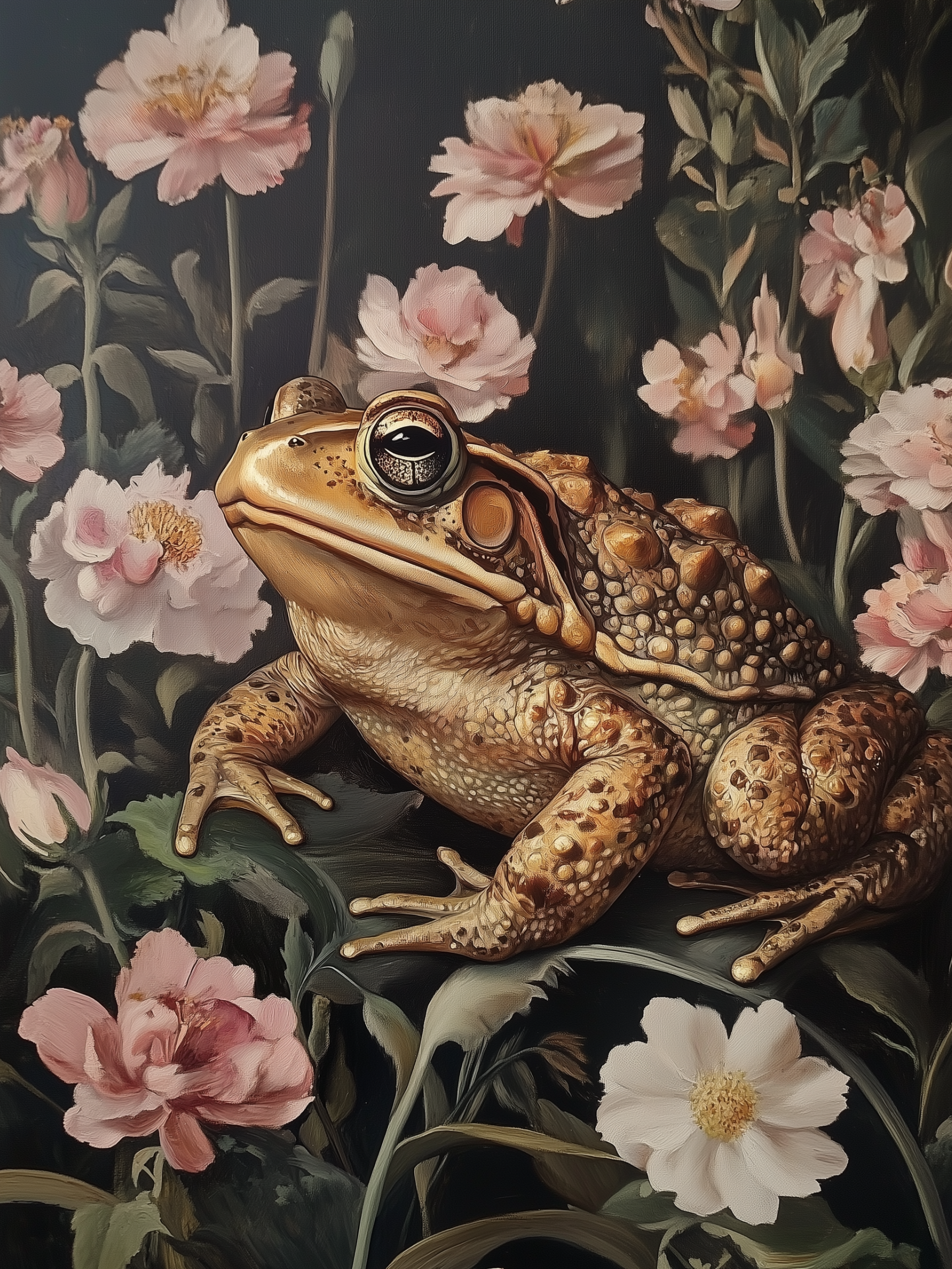HMK1074B Floral Frog Block