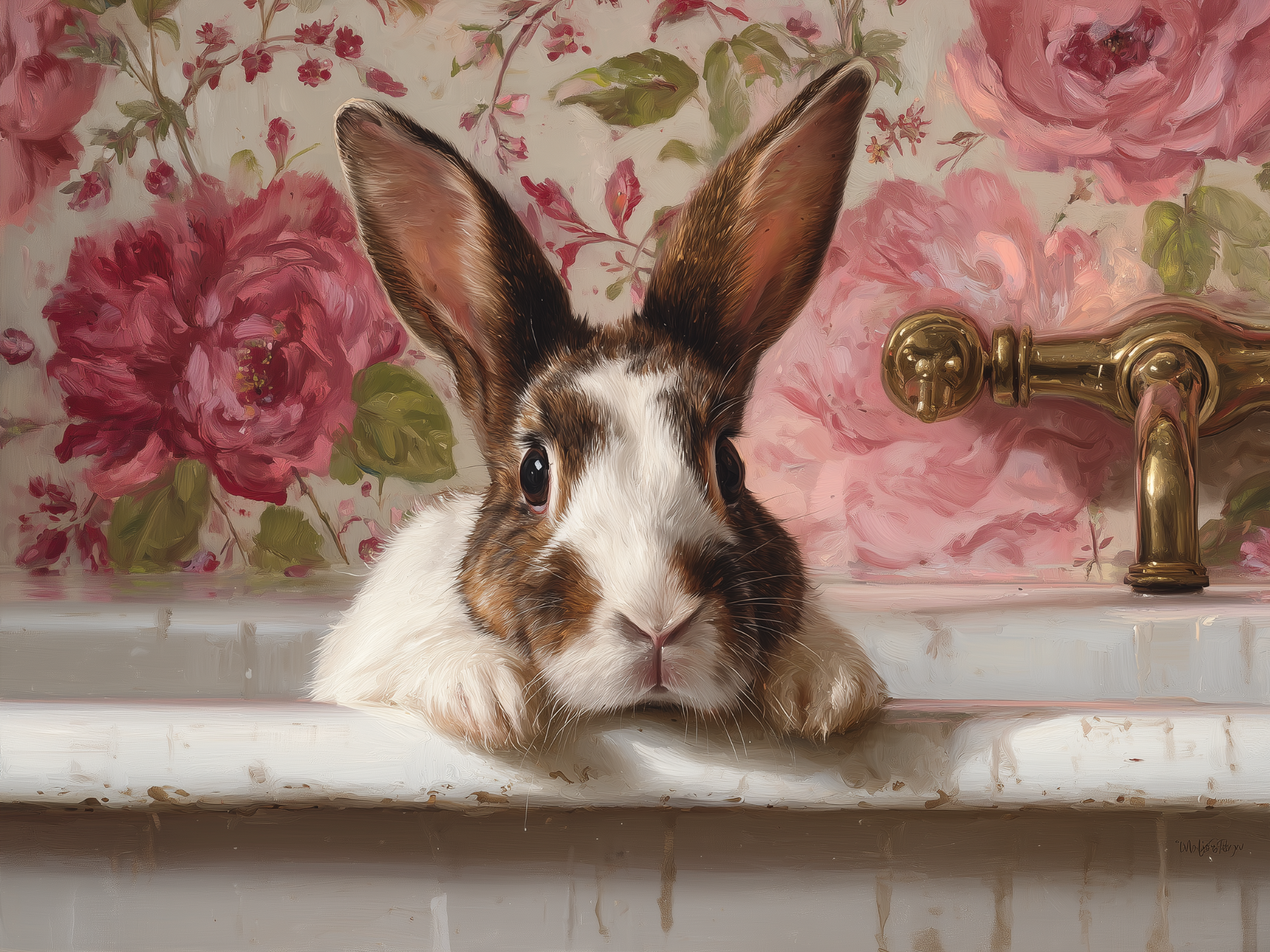 HMK1478B Bunny Bath Block - JanMichaels Art and Home