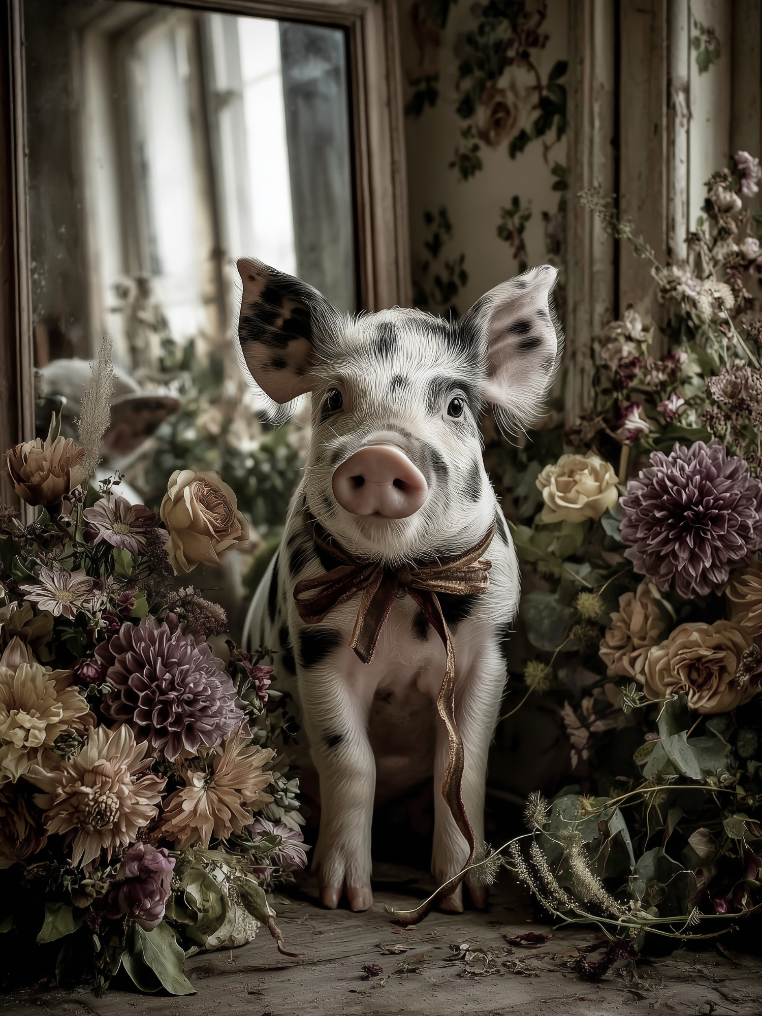 HMK1506 Heirloom Spotted Pig Box Frame - JanMichaels Art and Home