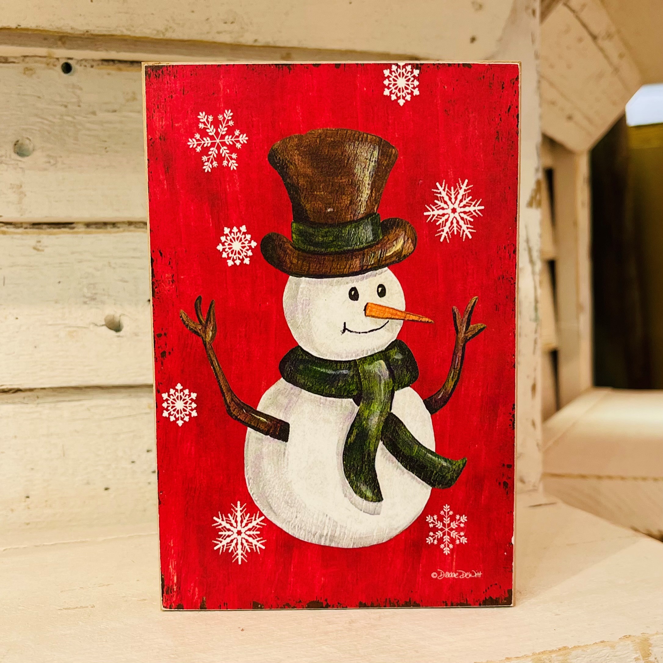 DL1147 Snowman Block - JanMichaels Art and Home