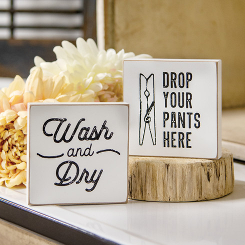 Wash & Dry Square Block (SET OF 2) - JanMichaels Art and Home