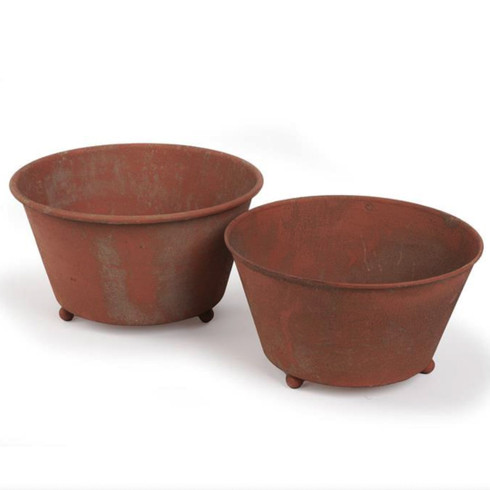 Set/2 Rust Colored Decorative Metal Containers FINAL SALE - JanMichaels ...