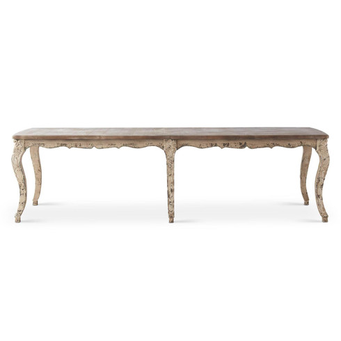117 Inch Rectangular 2 Tone Wood Table w/6 Legs - JanMichaels Art and Home