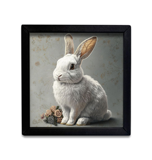 HMK070 White Rabbit Box Frame - JanMichaels Art and Home