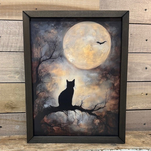 HMK251 Fall Full Moon Box Frame - JanMichaels Art and Home