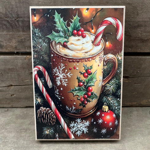 HMK420B Hot Cocoa Block - JanMichaels Art and Home