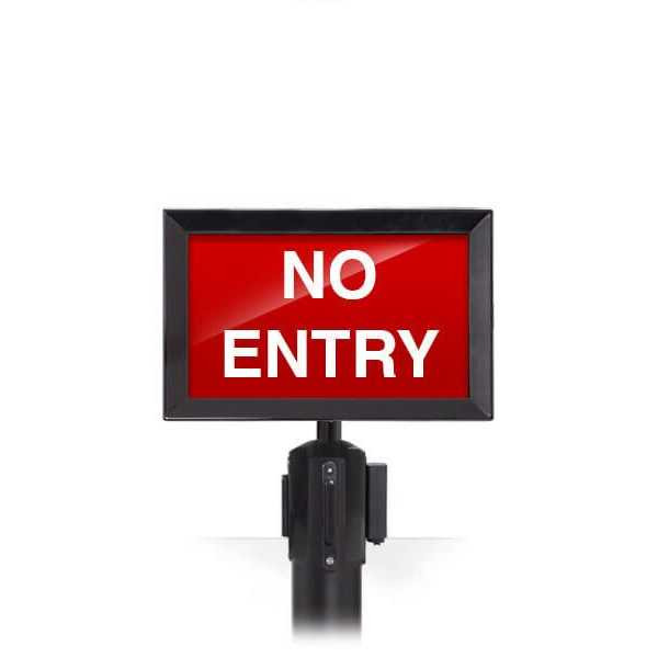 Heavy Duty Sign Frames For Retractable Belt Stanchion Posts - Horizontal