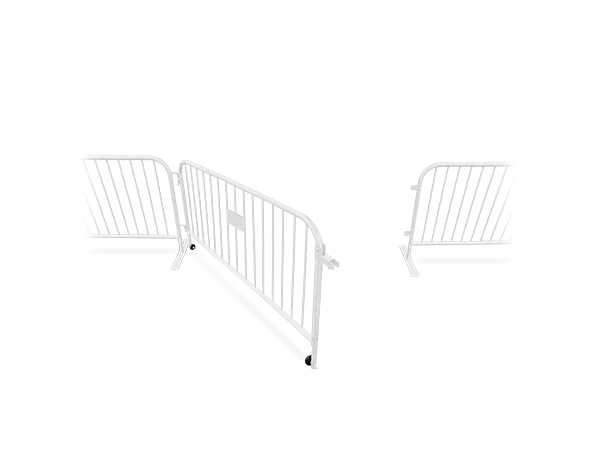 Steel Barricade Swing Gate Large | White Finish