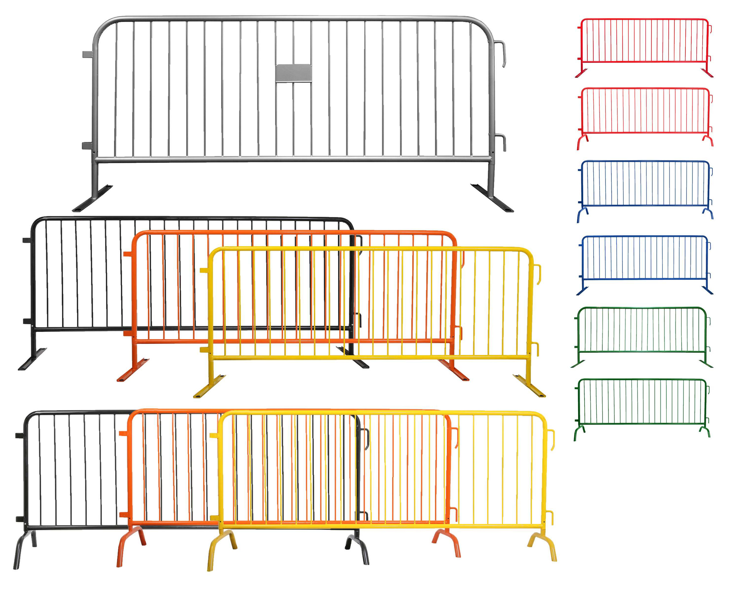 8.5 Foot Heavy Duty Steel Barricades | Bike Rack Barriers