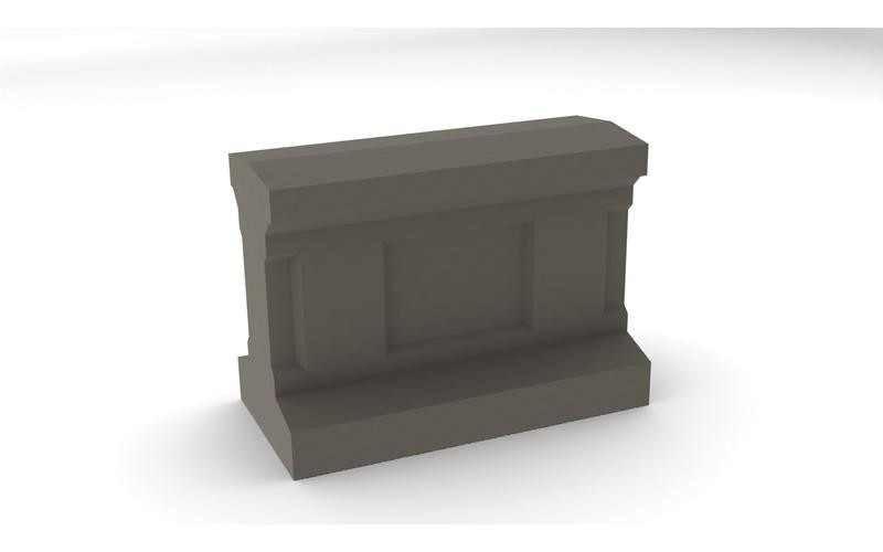 Concrete Security Barrier Wall | 4Ft Concrete Barrier