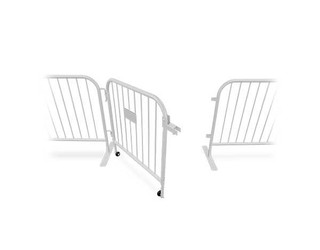 Steel Barricade Swing Gate Small | White Finish