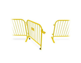 Steel Barricade Swing Gate Small | Yellow Finish