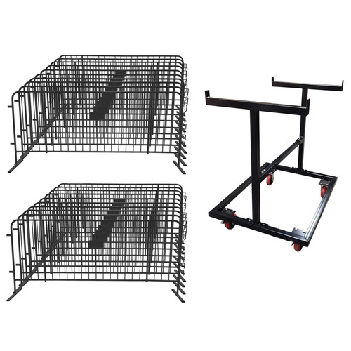 Pack of Crowd Control Barricades | 1 Barrier Cart