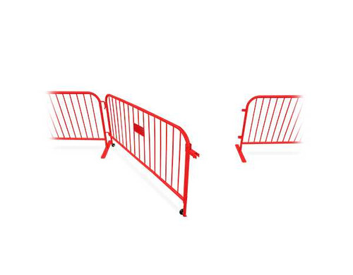 Steel Barricade Swing Gate Large | Red Finish