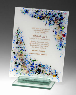 Fused Glass Wedding Invitation