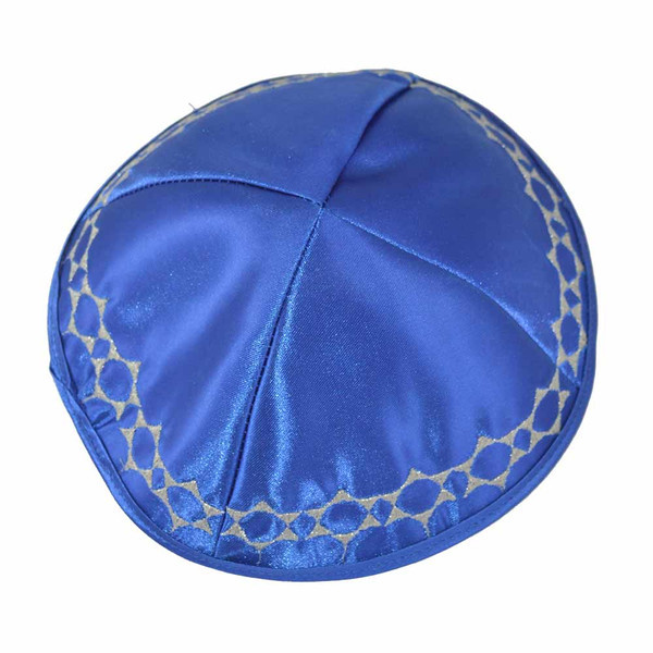 Royal Blue Satin With Silver Star of David Border - Yussel's Place ...