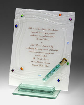 Fused Glass Wedding Invitation