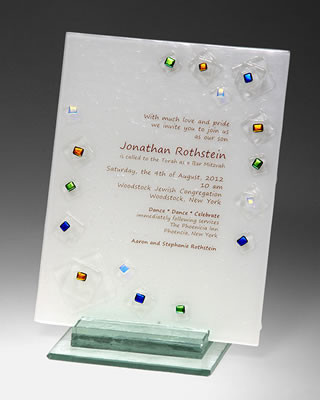 Fused Glass Wedding Invitation