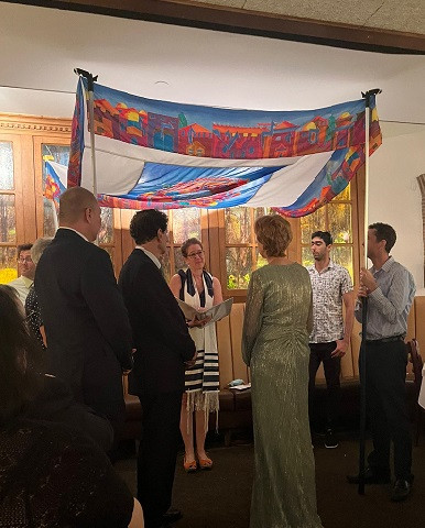 Hand Painted Silk Chuppah - Rental - Yussel's Place Jewish Gifts and ...