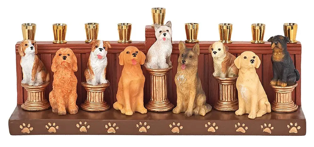 Zoey and Friends Polyresin Menorah - Yussel's Place Jewish Gifts and ...