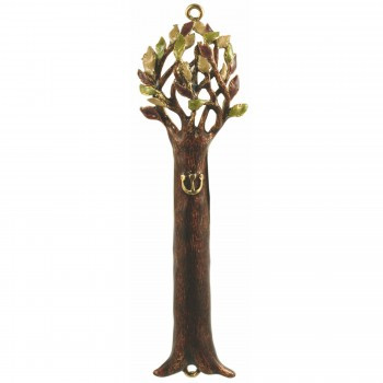 Tree of Life Mezuzah - Brown Tones - Yussel's Place Jewish Gifts and ...