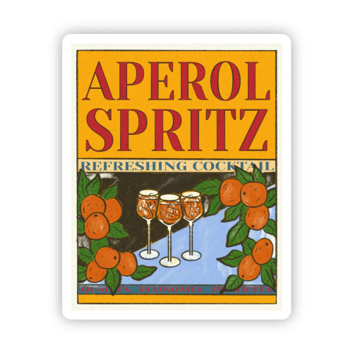 Big Moods Aperol Spritz Vintage Poster Sticker